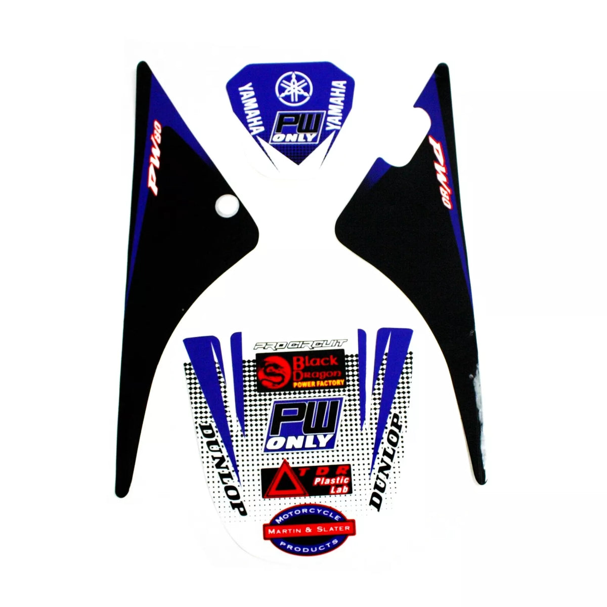 3M BLUE Decals Graphics Sticker Kit YAMAHA PEEWEE 80 PW80 PY80 Fairing ...