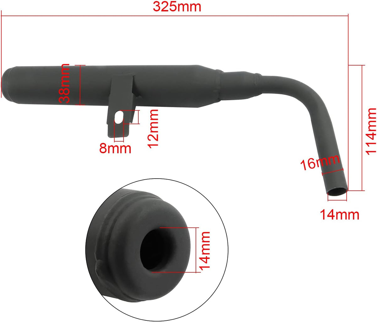 EXHAUST PIPE MUFFLER SILENCER CLAMP GASKET YAMAHA Peewee 50 PW50 PY50 ...