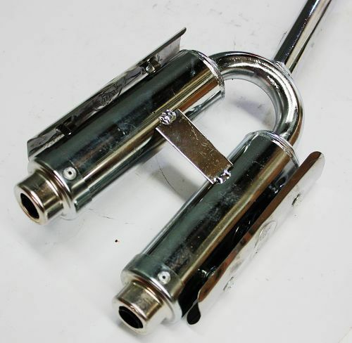 Twin Exhaust Pipe + Muffler 47cc 49cc Mini PIT Pocket Chopper Quad Dir ...